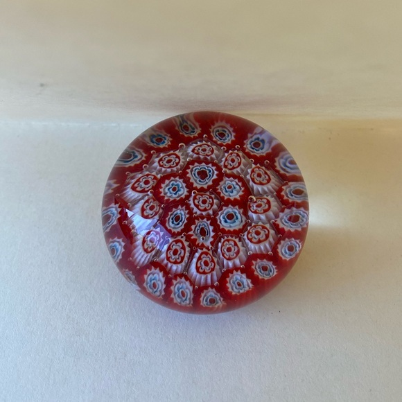 Hand Crafted | Art | Vintage Murano Style Red Millefiori Art Glass ...